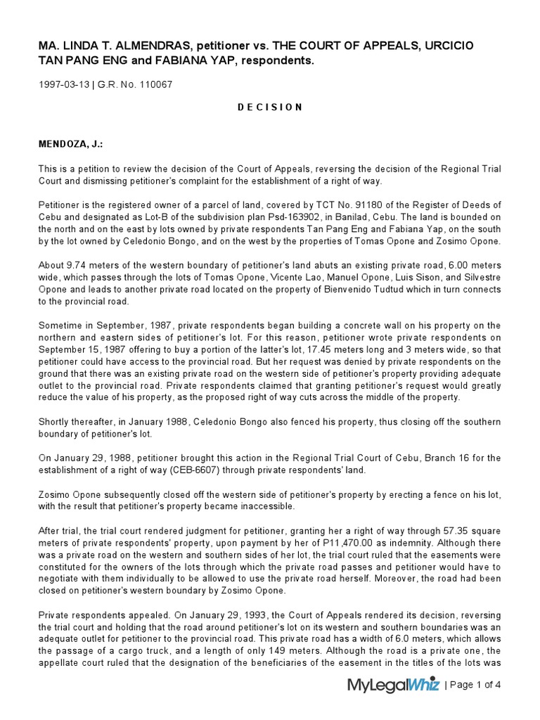 Almendras Vs CA 80 SCAD 465 | PDF