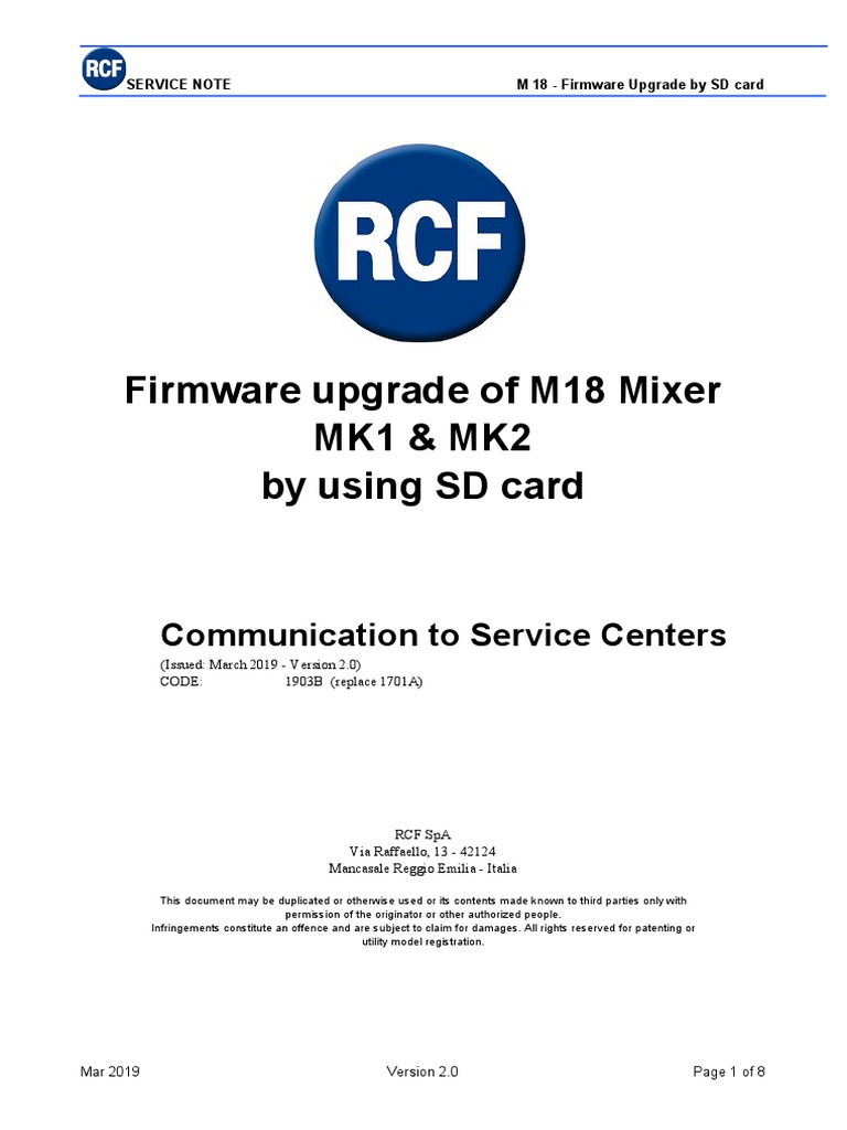 M18 Mixer Firmware Upgrade Guide | PDF | Electrical Connector | Computing
