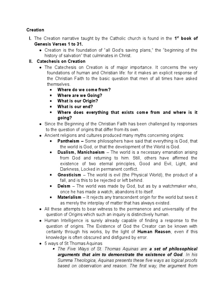 Creation Outline | PDF