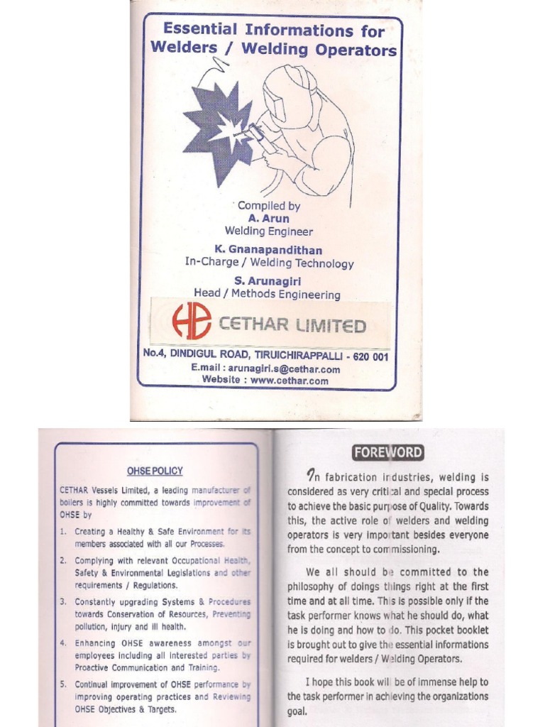 Welders Book CVL | PDF