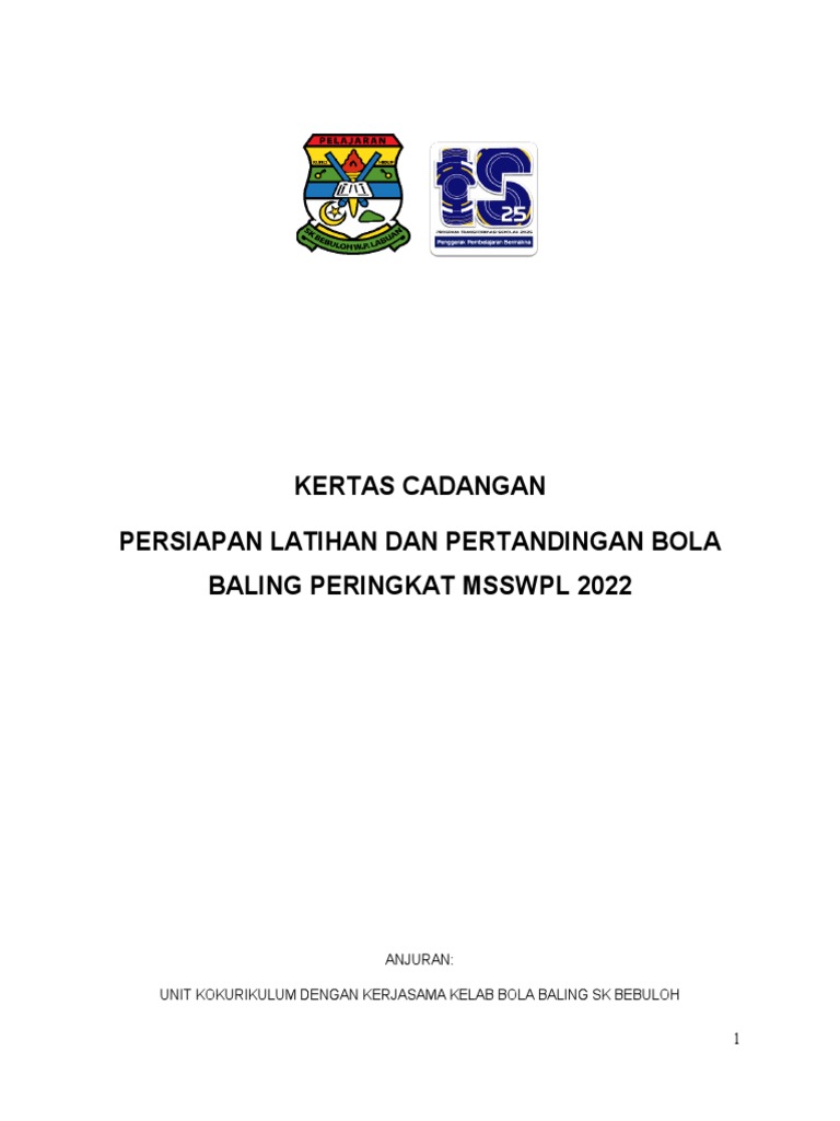 Persiapan Latihan Bola Baling MSSWPL 2022 | PDF