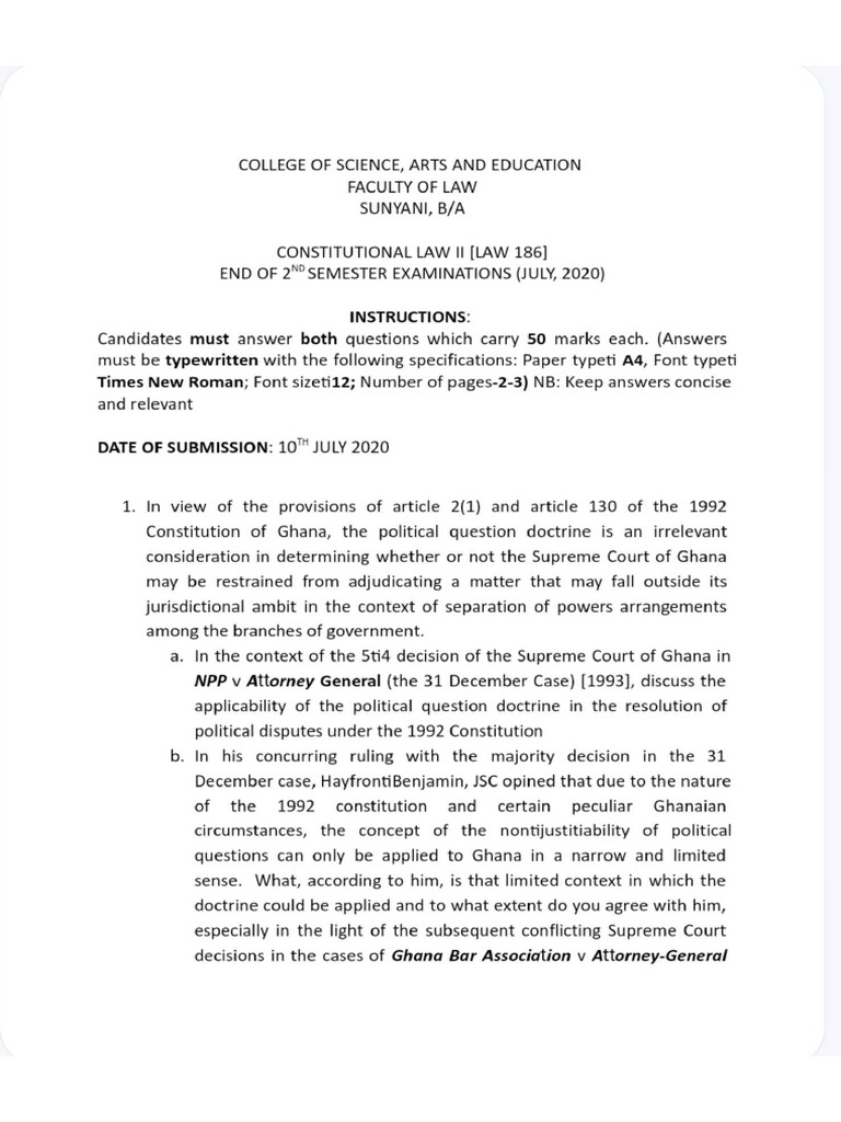 Political Question | PDF