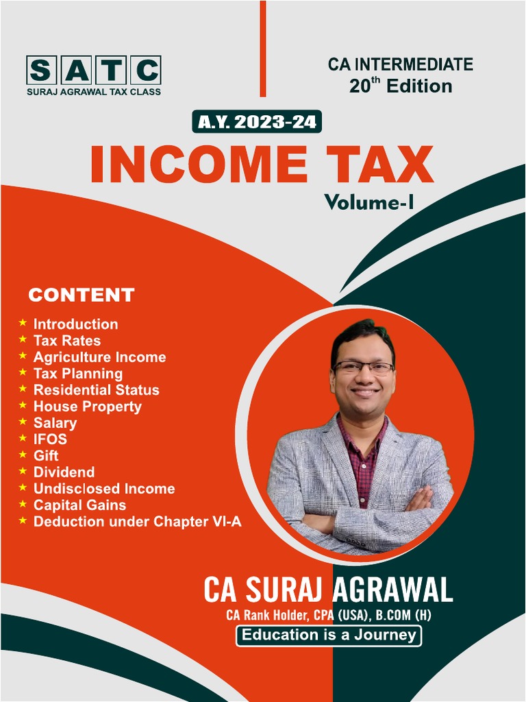 1a CA Intermediate Income Tax Volume I Ay 23-24-20th Edition | PDF ...