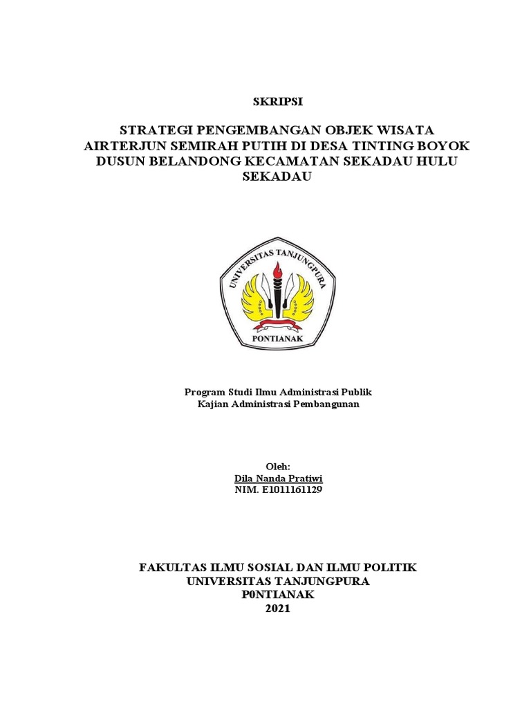 Skripsi Dila Nanda Pratiwi E1011161129 | PDF | Ilmu Sosial