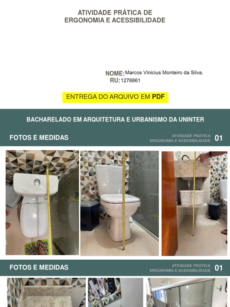 Banheiro PCD | PDF | Acessibilidade | Higiene