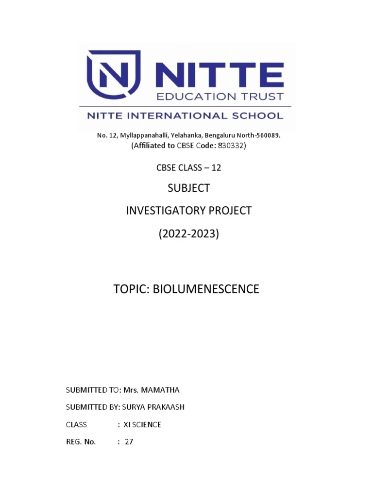 Class 11 Bio Project | PDF