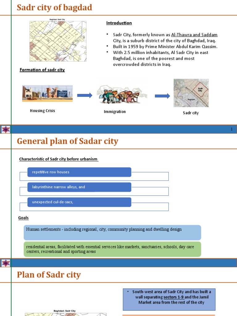 Sadr City: Urban Planning and Challenges | PDF | Baghdad | Urban Planning