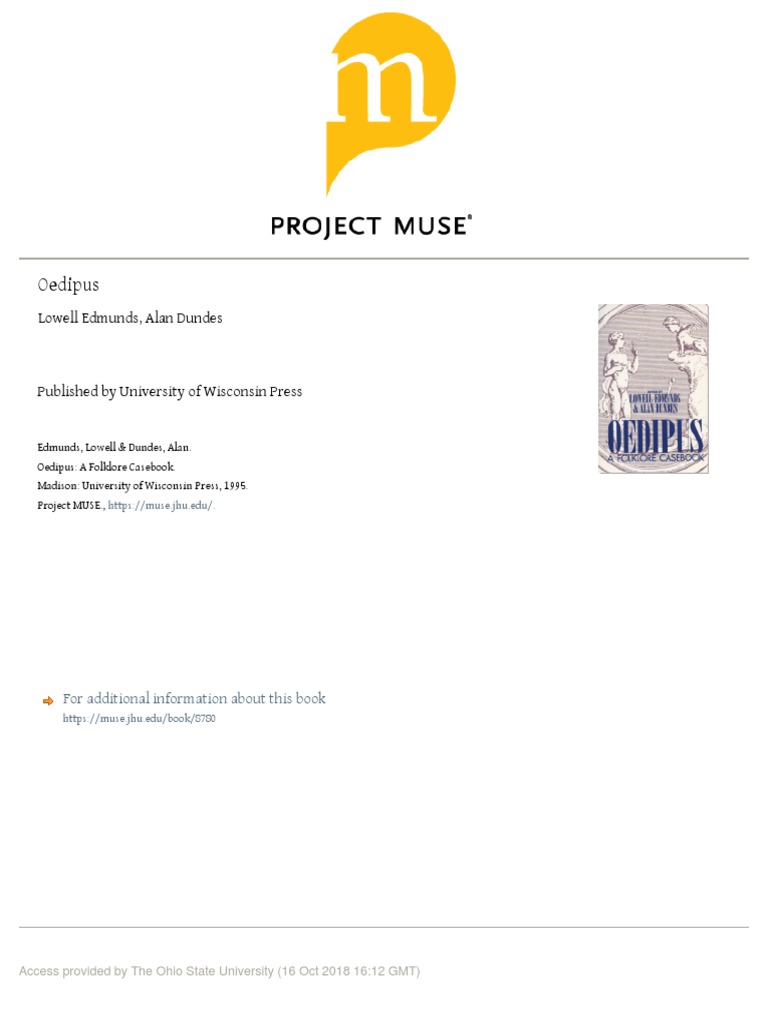 Oedipus in the Light of Folktale, Vladimir Propp | PDF