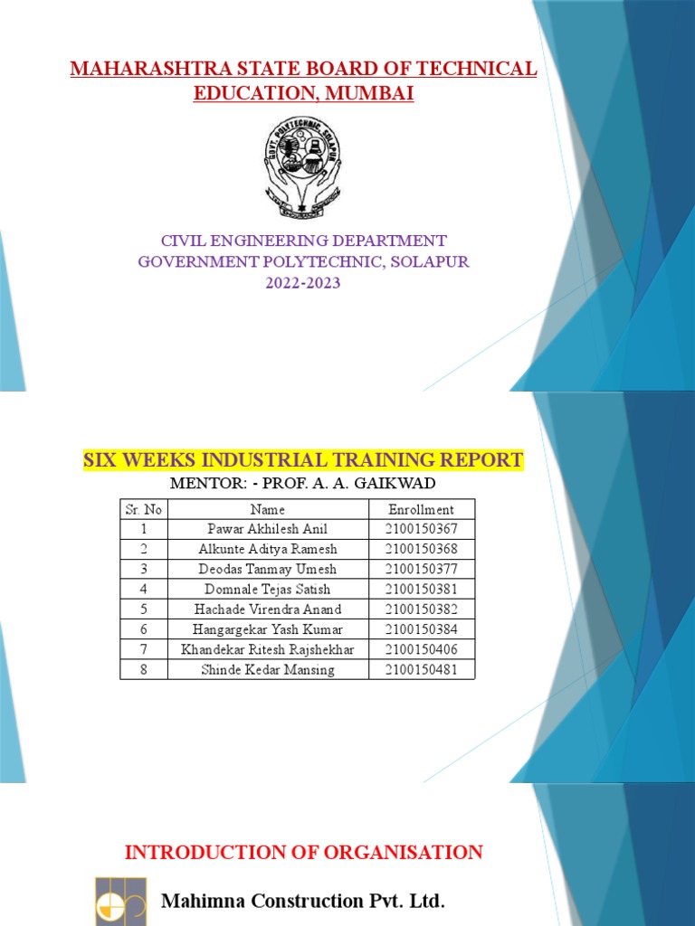 Industrial Training | PDF