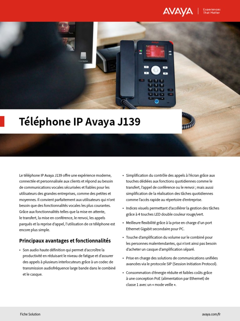 Avaya FS J139 Ip Device Uc8115fr | PDF | Ethernet | séance d'initiation ...