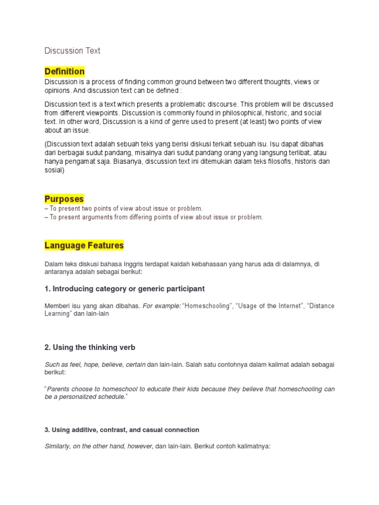 Discussion Text | PDF