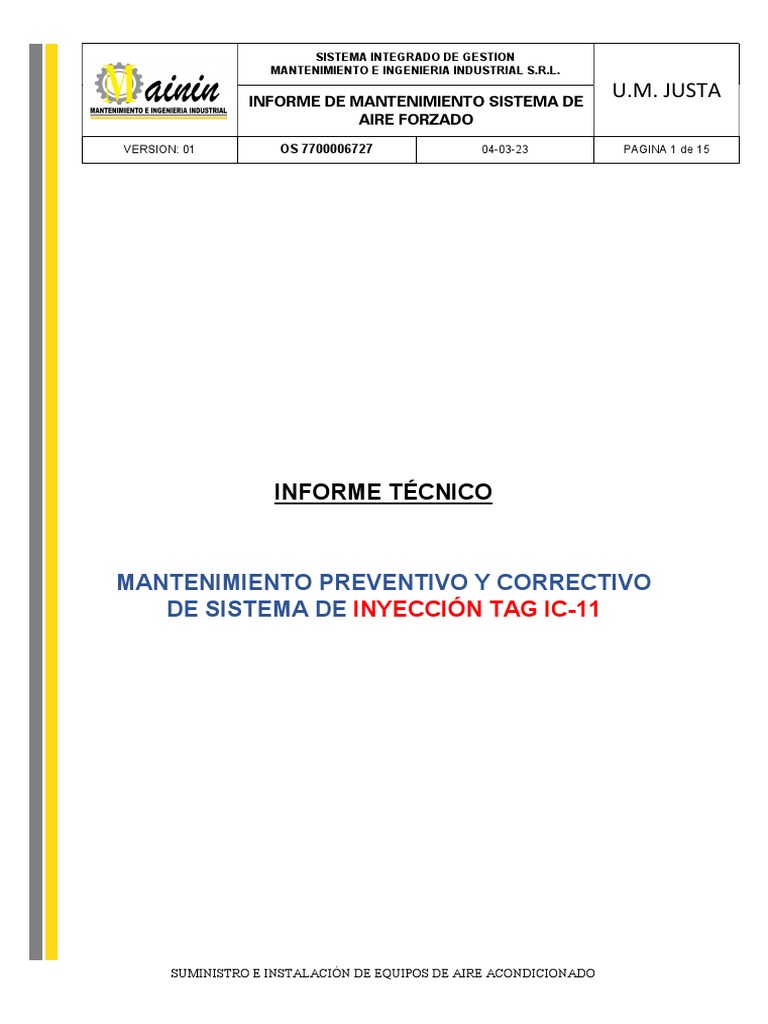 Inyeccion de Aire Forzado Tg11-Ic-11 | PDF | Tolerancia de ingeniería | Aire acondicionado