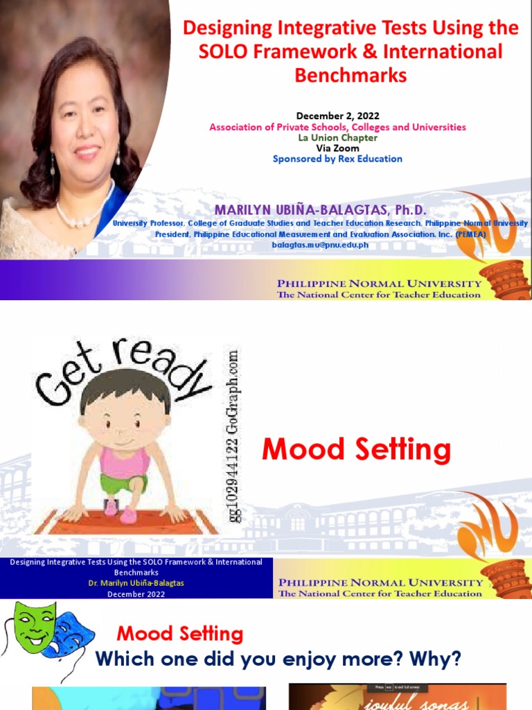 12 2 22 Handout Designing Integrative Tests Using the SOLO Framework | PDF