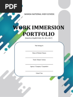 Q3 Work Immersion - Module 1 & 2 - My HUMSS Portfolio | PDF | Rubric ...