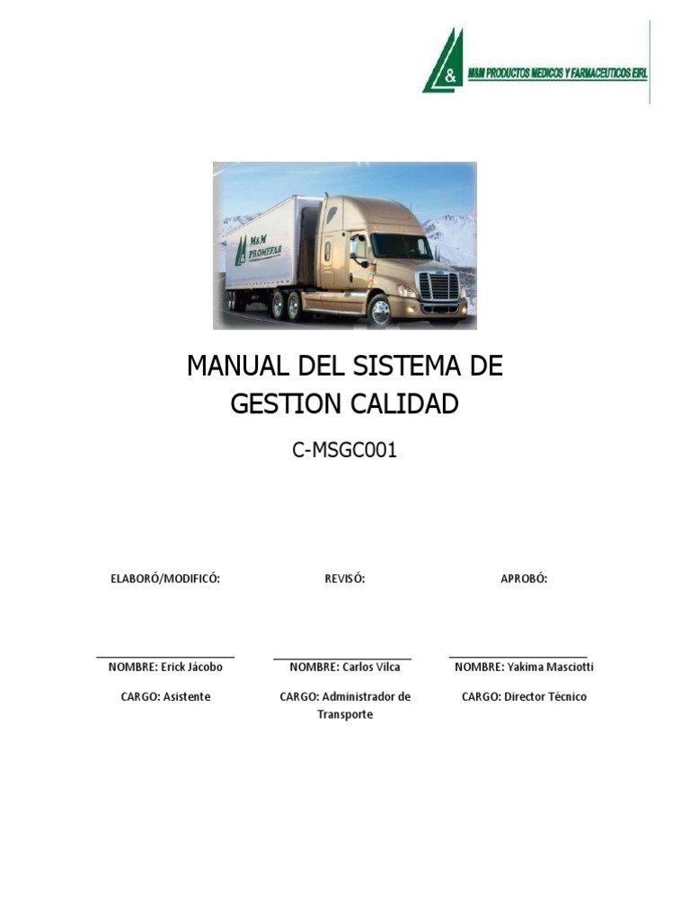 Manual De Calidad Pdf