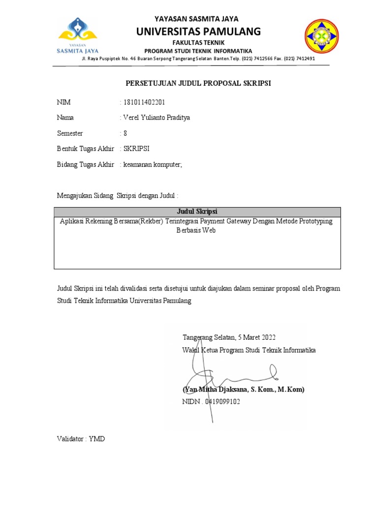 Disetujui | PDF