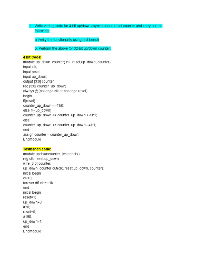 Final VLSI Part B Codes | PDF