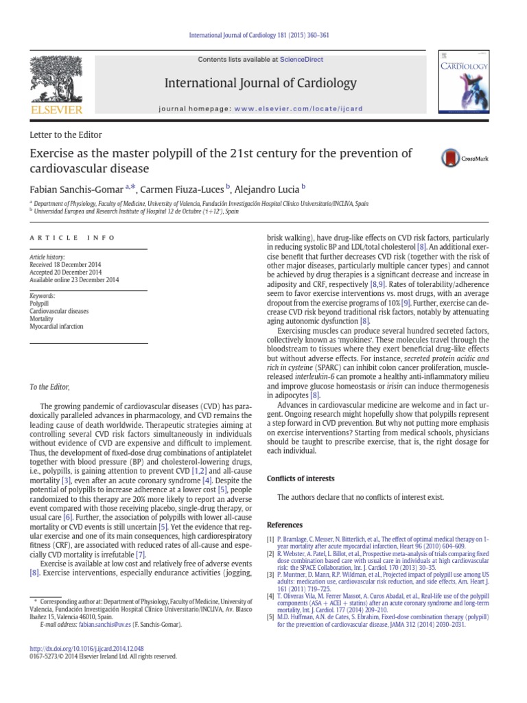 Exercise As The Master Polypill of The 21st Century For The Prevention ...