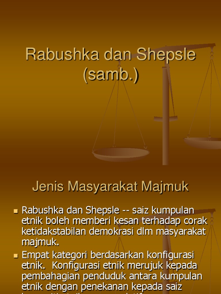 Nota sambungan Rabushka dan Shepsle | PDF