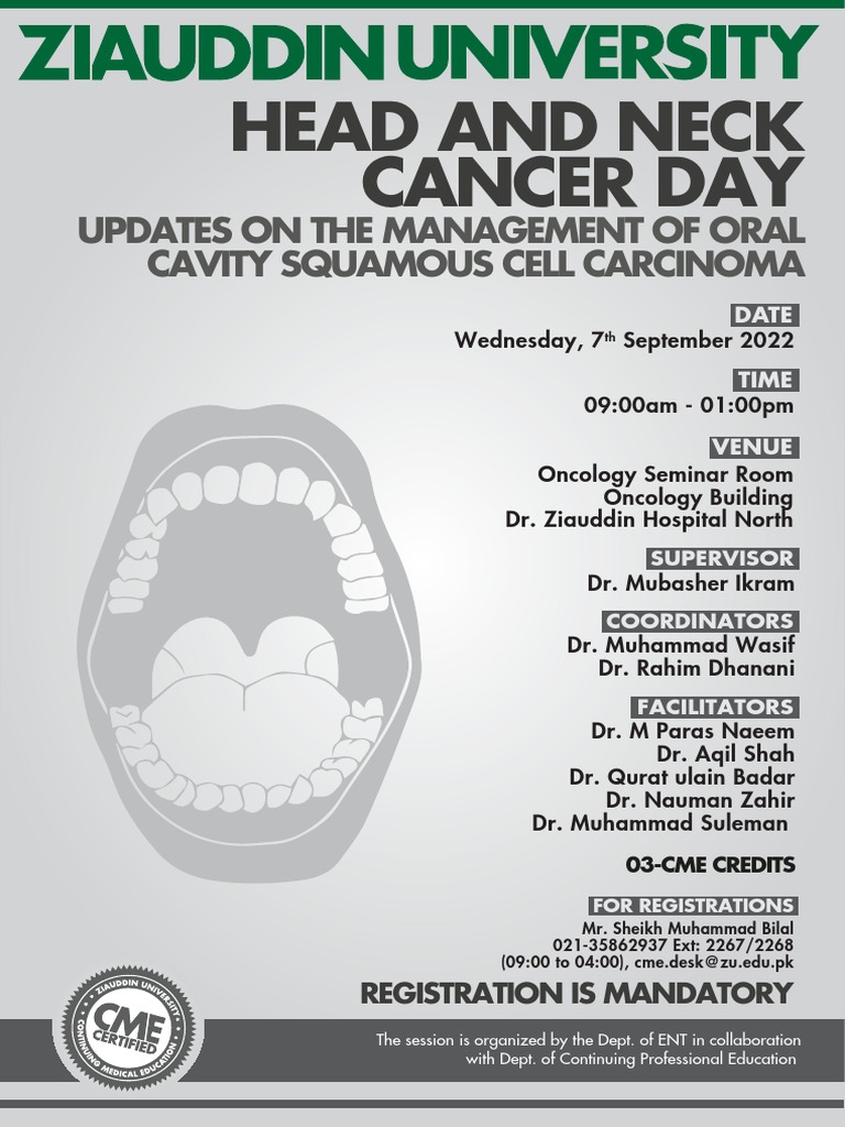 CME HEAD AND NECK CANCER DAY Aug 2022 Flyer | PDF