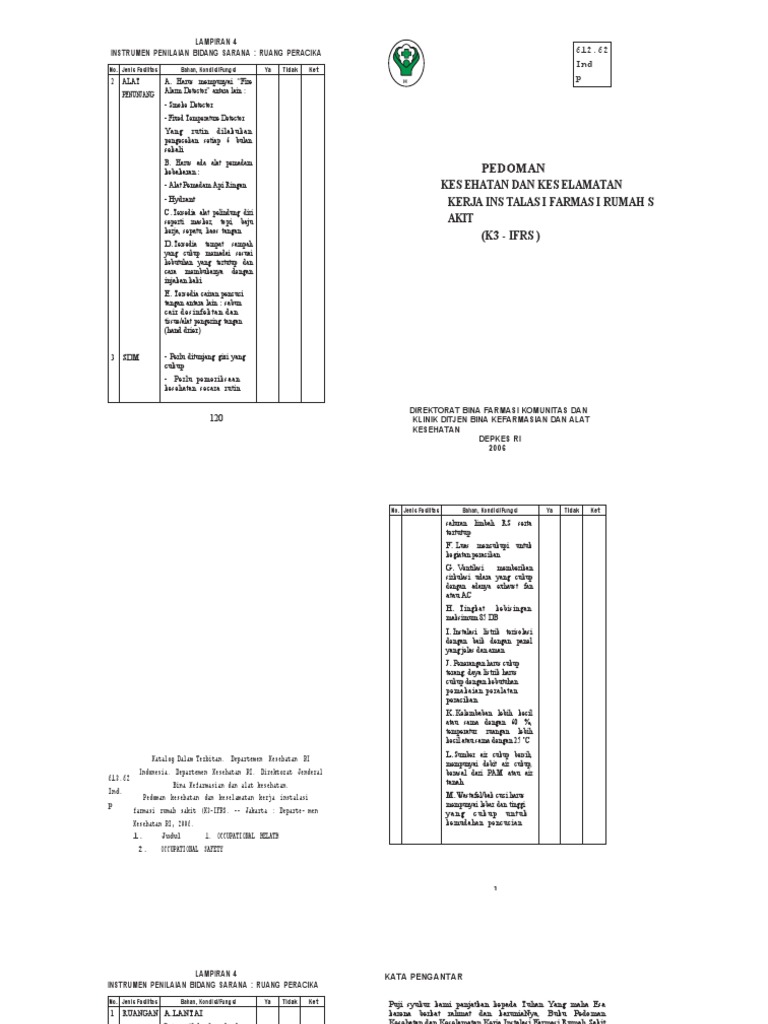 Pedoman Kesehatan Dan Keselamatan Kerja Instalasi Farmasi Rumah Sakit ...