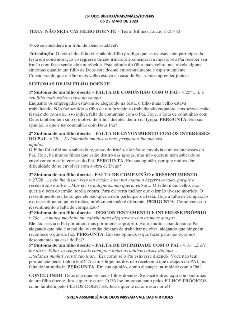 Nao Seja Um Filho Doente | PDF | Autoajuda