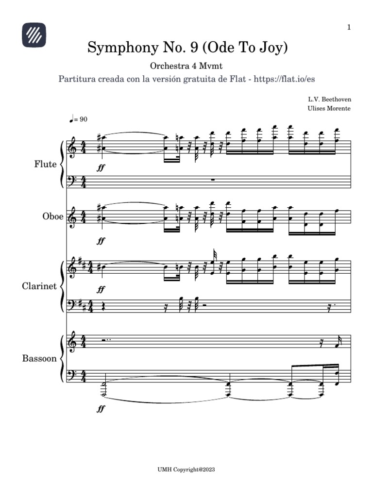 Symphony No. 9 (Ode To Joy) | PDF | Arte