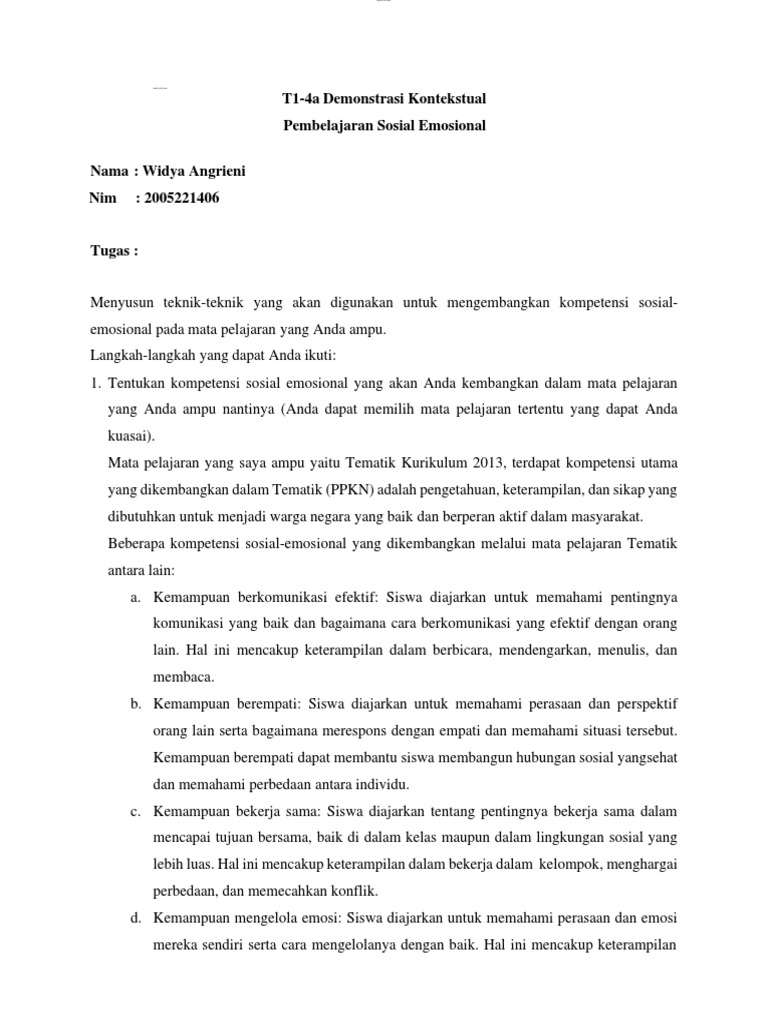 Topik 1 Demonstrasi Kontekstual PSE | PDF | Karier & Perkembangan