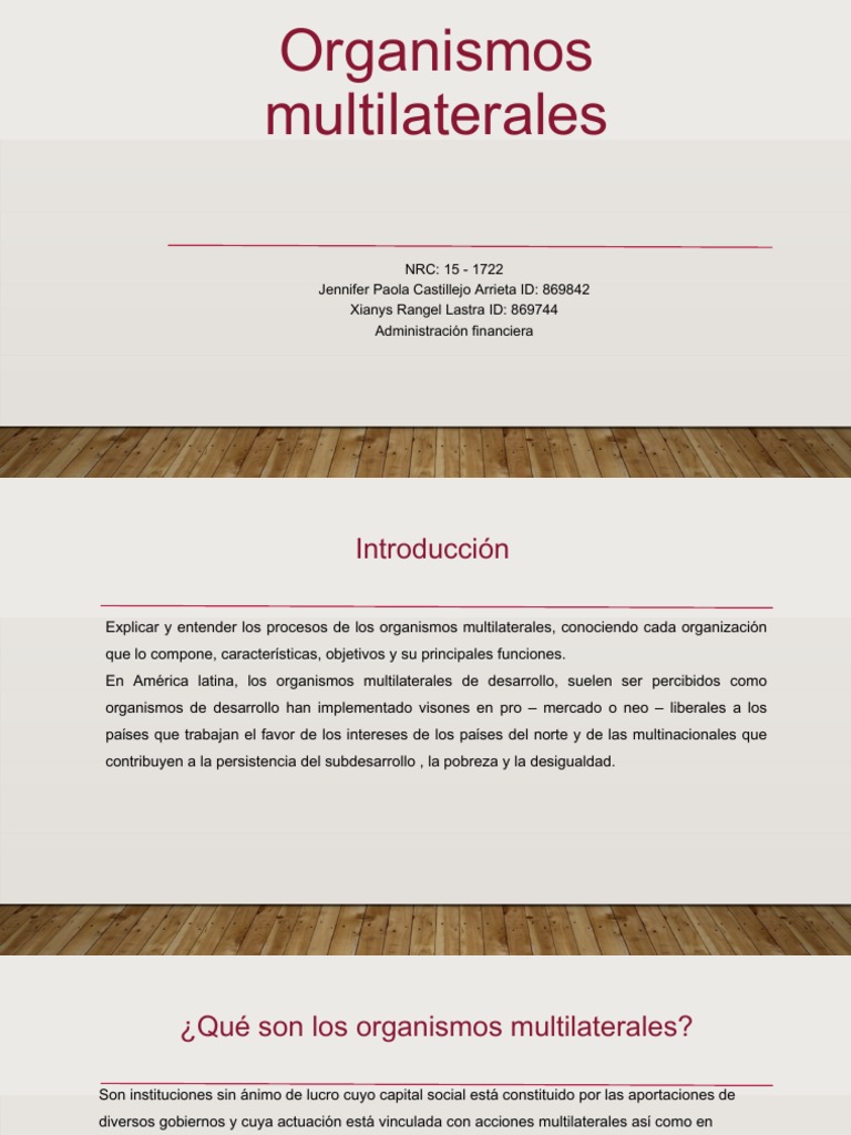 Organismos Multilaterales | PDF | Naciones Unidas | Relaciones ...