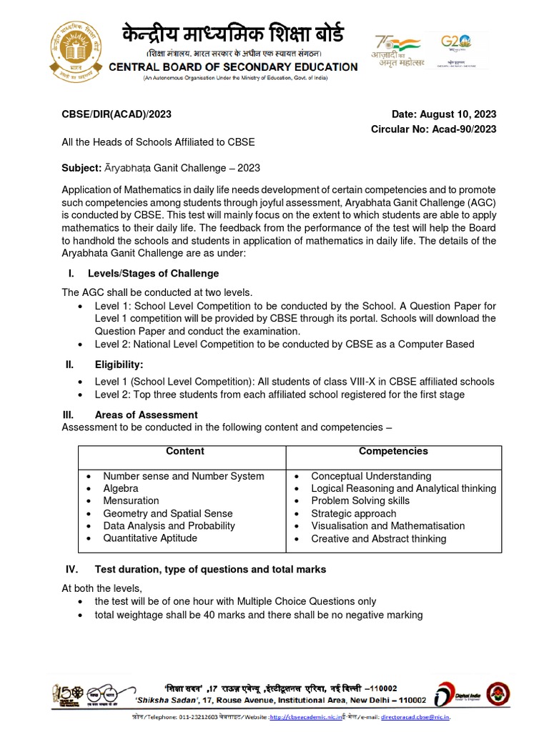 90 Circular 2023 | PDF | Mathematics | Thought