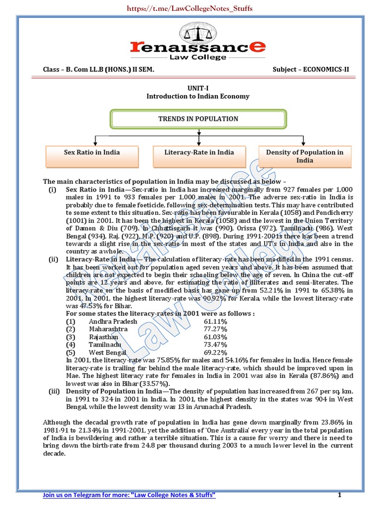 Economics-II Renaissance Law College Notes | PDF | Output (Economics ...