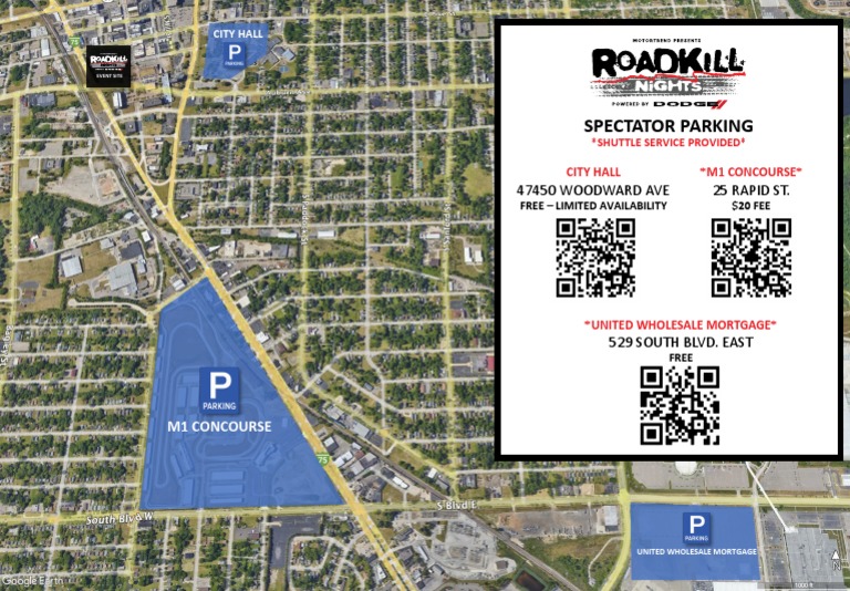 Spectator Parking Map Roadkill Nights 2023 | PDF