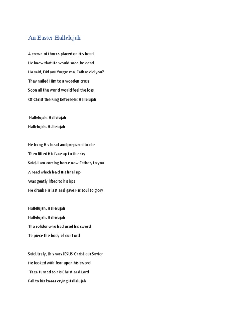 An Easter Hallelujah | PDF | Religion & Spirituality