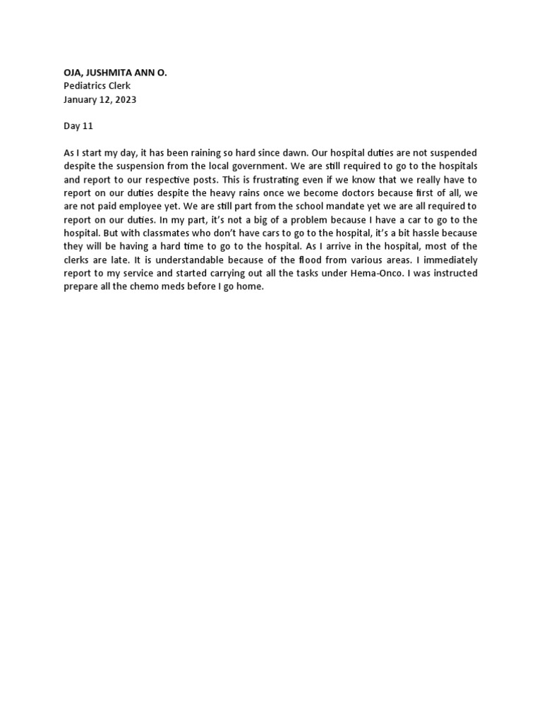 Pedia Journal Day 2 | PDF