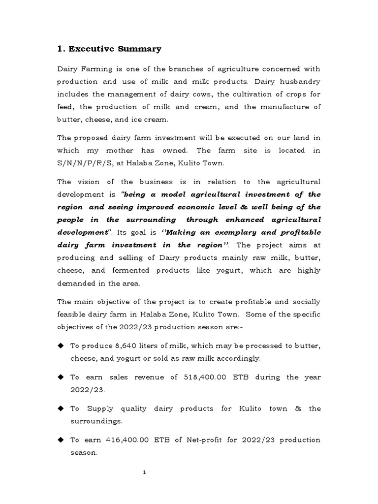 Proposal On Opening English Language School | PDF | Dairy Farming ...