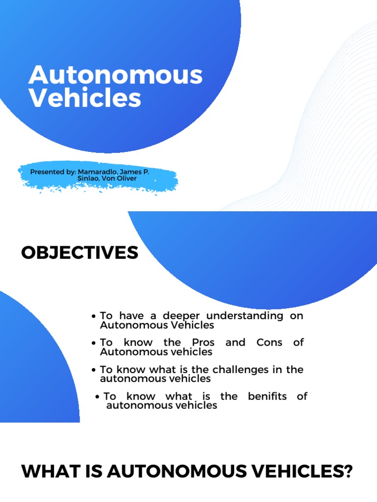 Autonomous Vehicles | PDF
