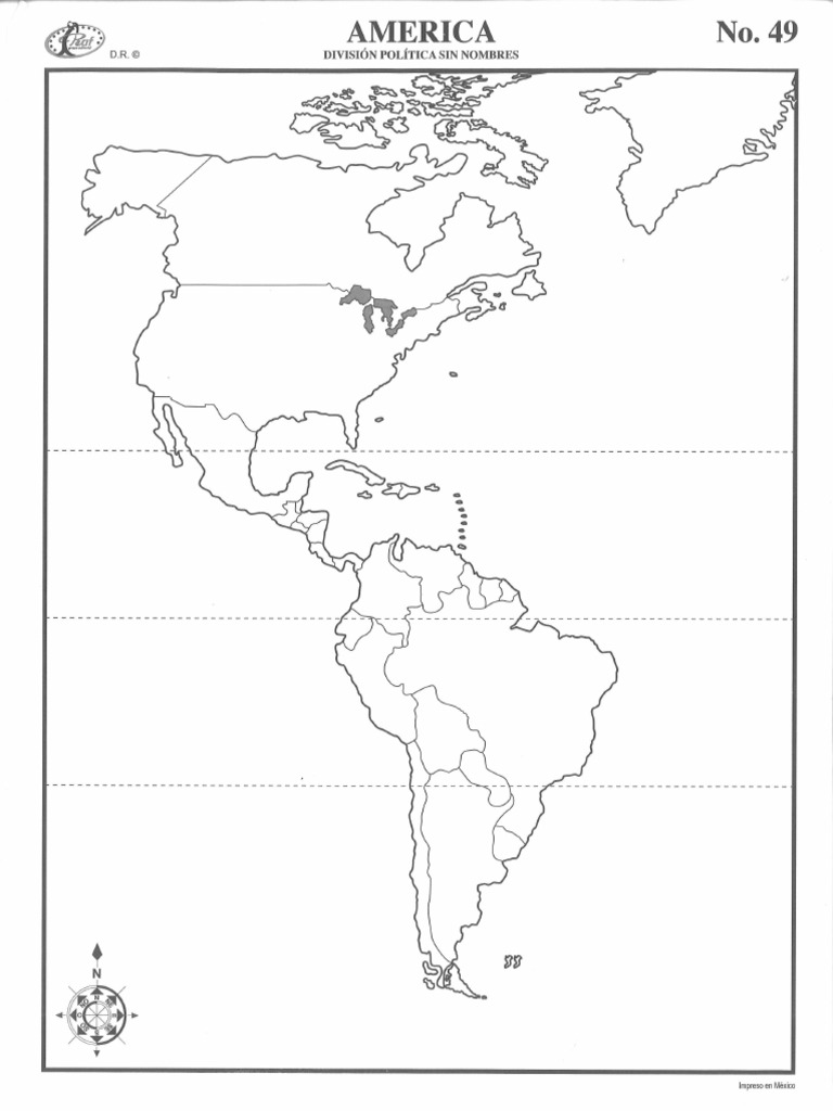 Mapa de América Con División Política y Sin Nombres | PDF