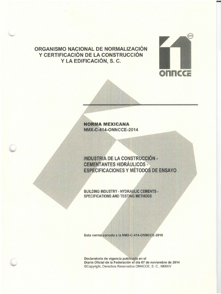 NMX C 414 Onncce 2014 | PDF
