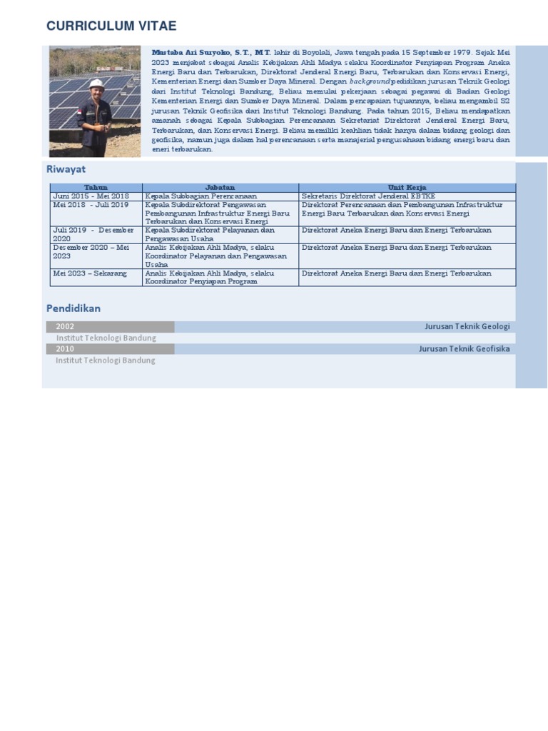 CV Pak Ari-KDAP - R1 | PDF | Sains & Matematika