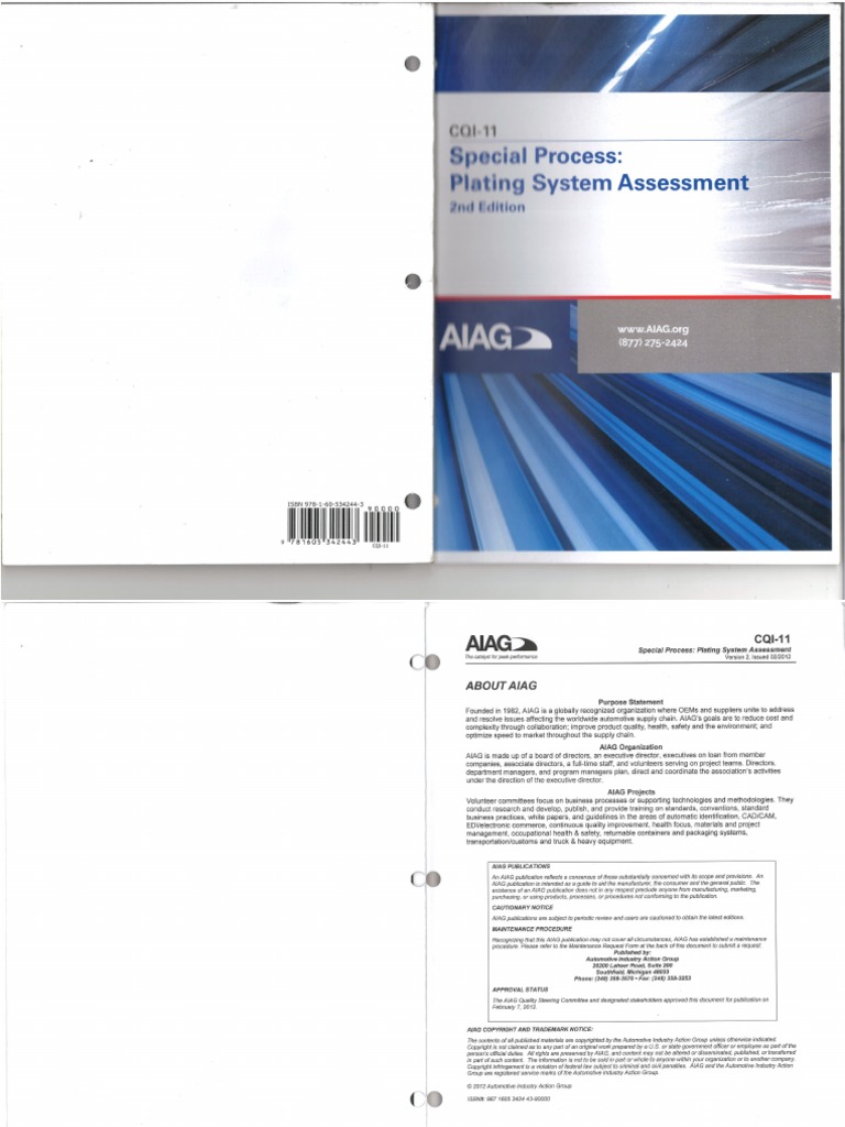 CQI-11 Special Process - Plating System Assesment 2nd Ed | PDF