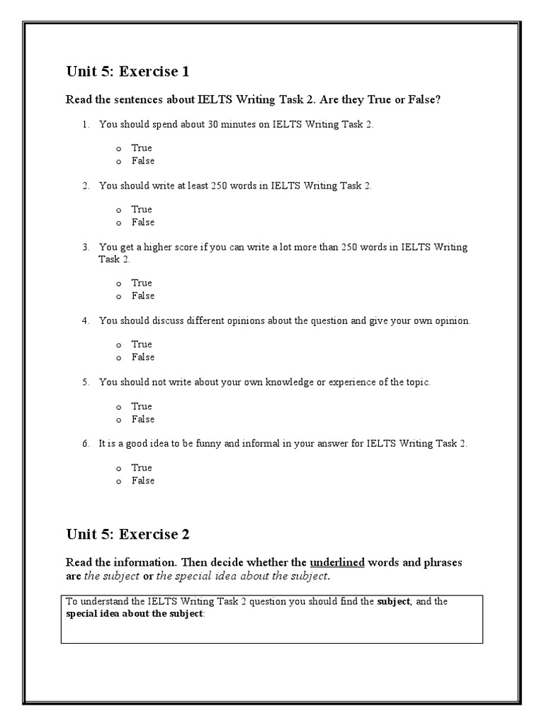 Unit 5 - Writing | PDF