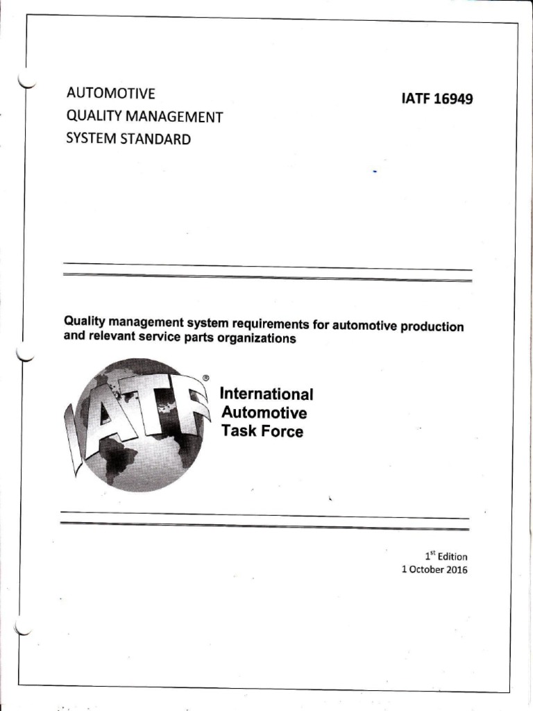 Iatf 16949 - 2016 | PDF
