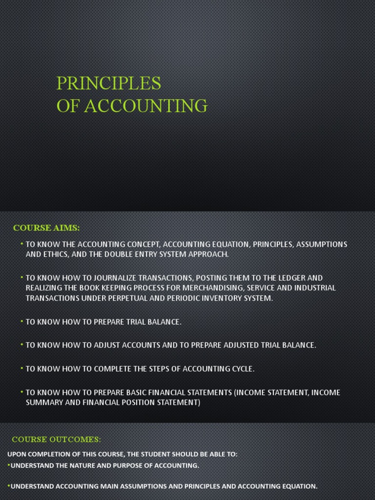 Introduction To Accounting Principles – VPOTK