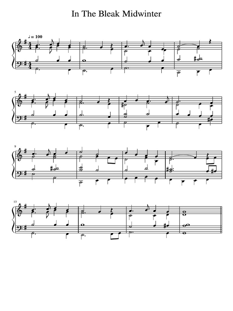 In The Bleak Midwinter | PDF