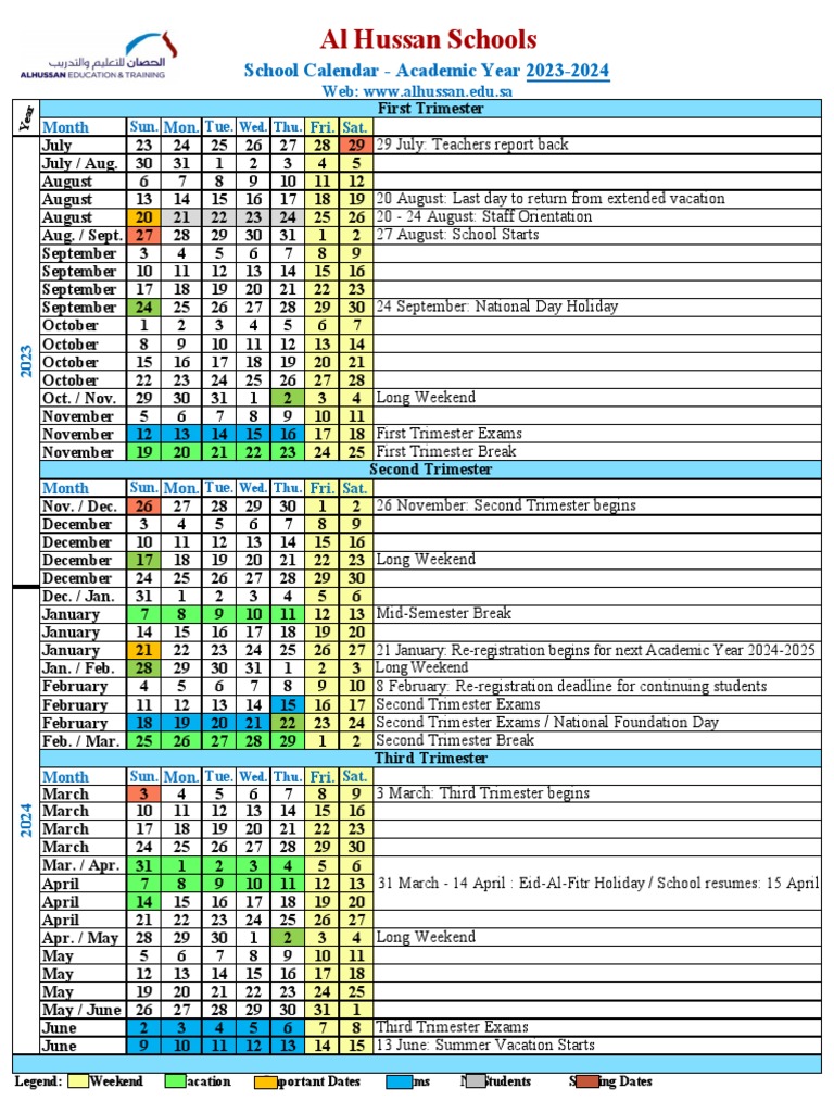 2023 24 Calendar | PDF