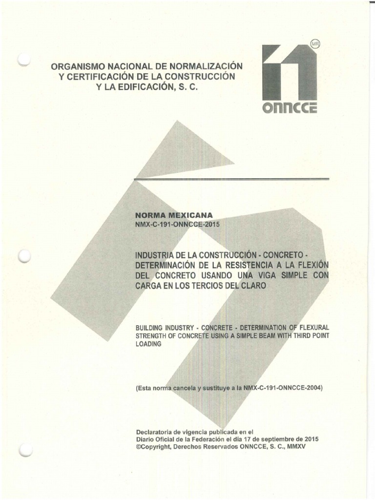 NMX C 191 Onncce 2015 | PDF
