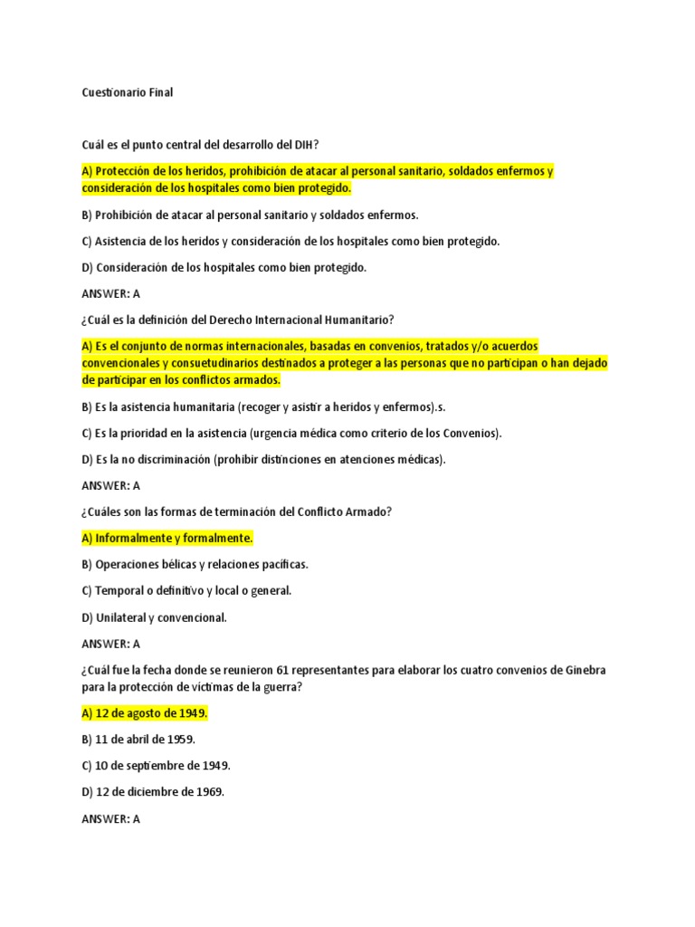 Cuestionario Final | PDF