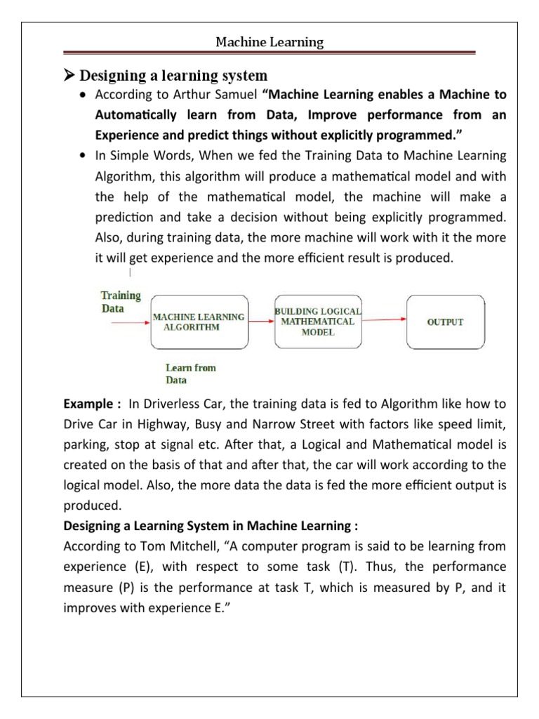 Designing A Learning System | PDF