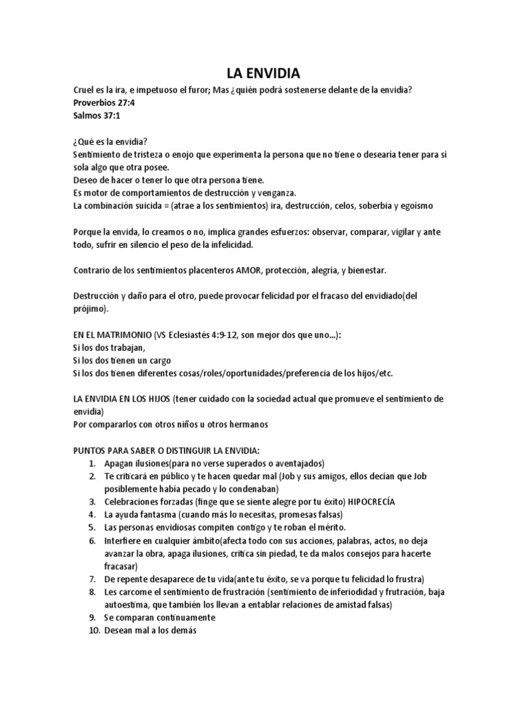 La Envidia | PDF