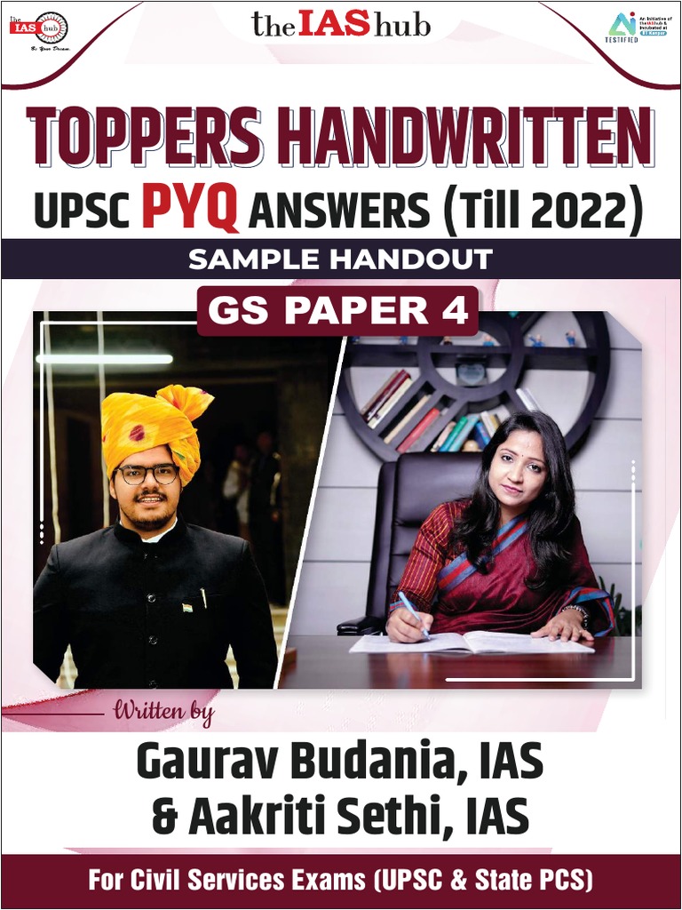 Topper's Handwritten PYQ Answer GS-4 | PDF
